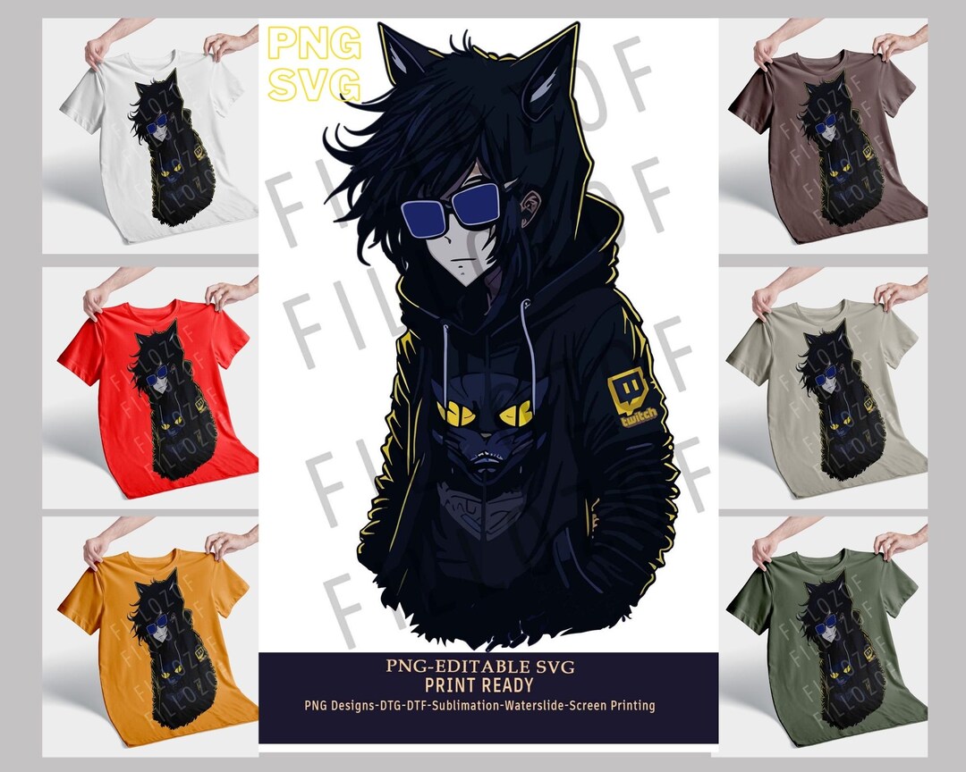 Twitch Vtuber Model T-shirt Design Digital Avatar Graphic - Etsy UK