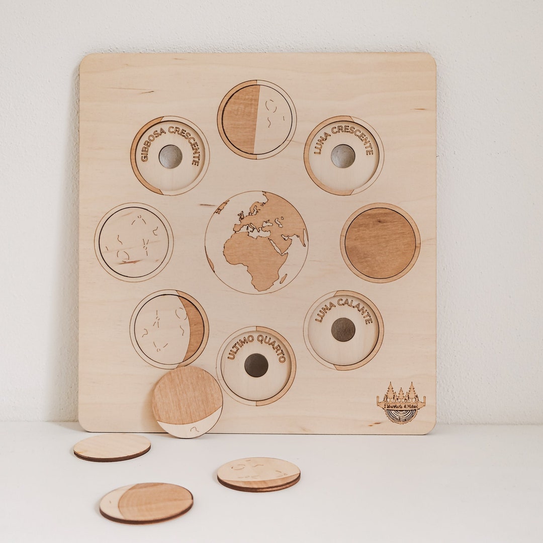 Puzzle Moon and Phases of the Moon - Etsy