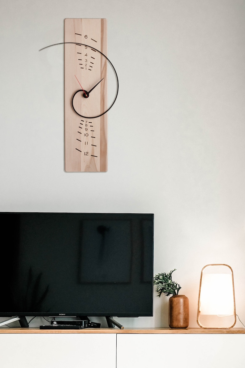 Fibonacci Clock Wood Clocks for Wall Cool Clock Modern Wall - Etsy
