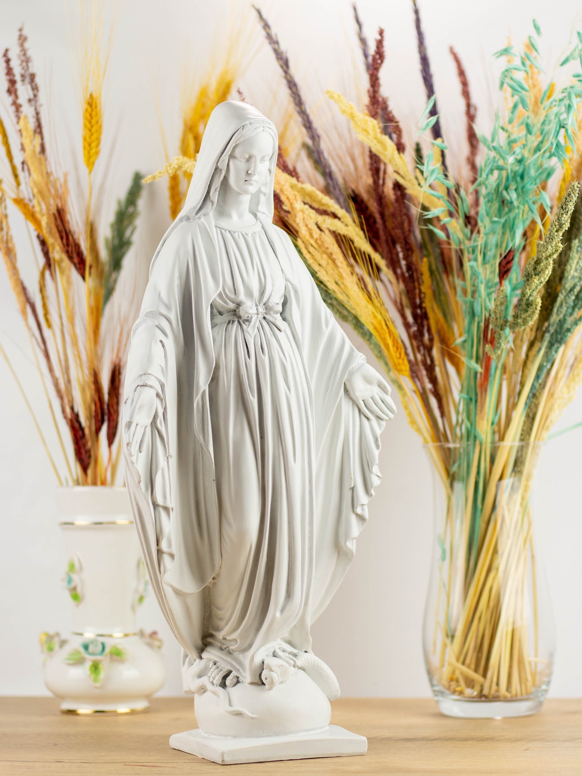 Virgin Mary Statue,the Virgin Lady Sculpture,catholic Gifts for Women ...