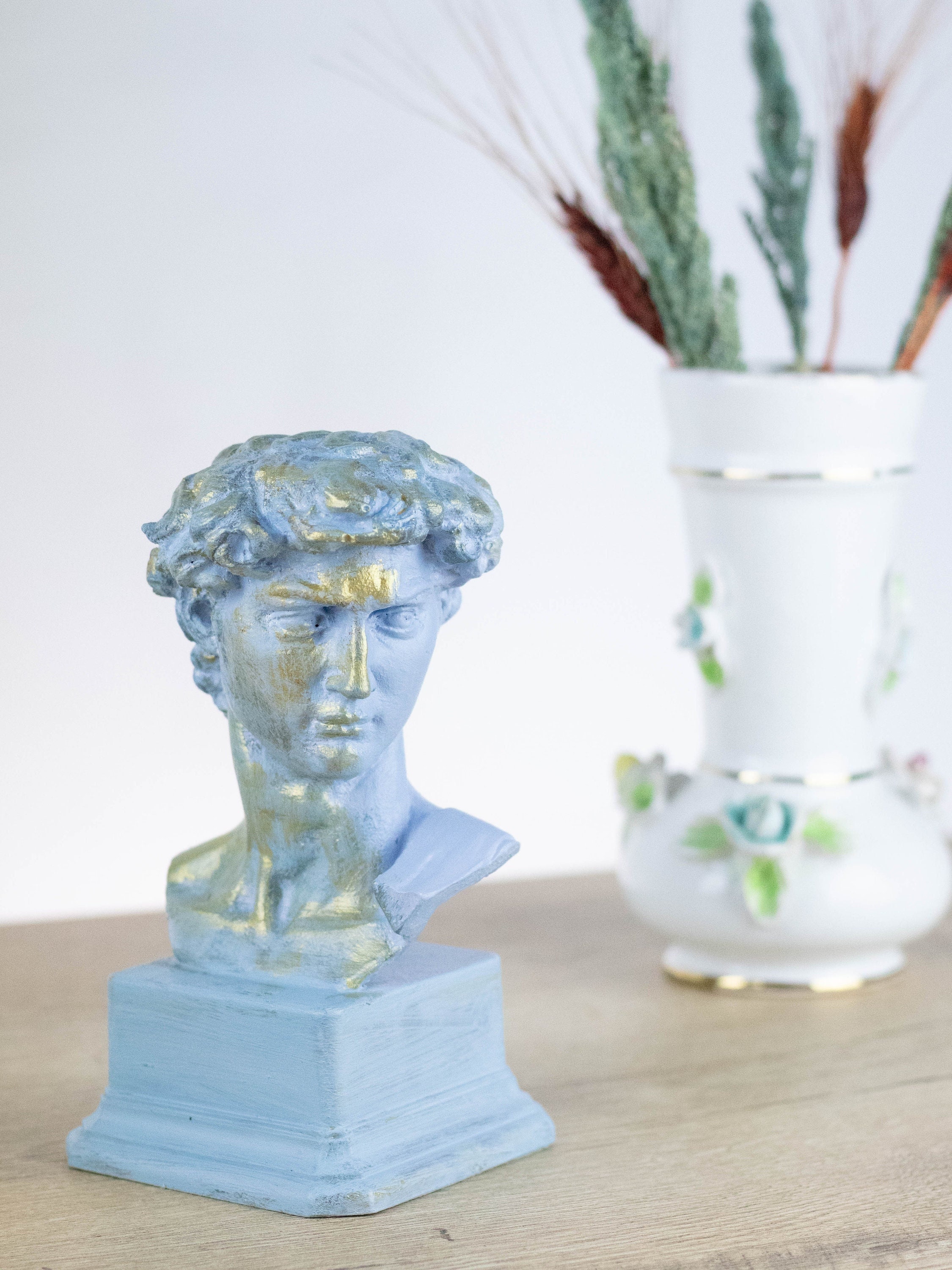 Eclectic Sculpture,mini David Bust Statue, Davud Sculpture, 17 Large ...