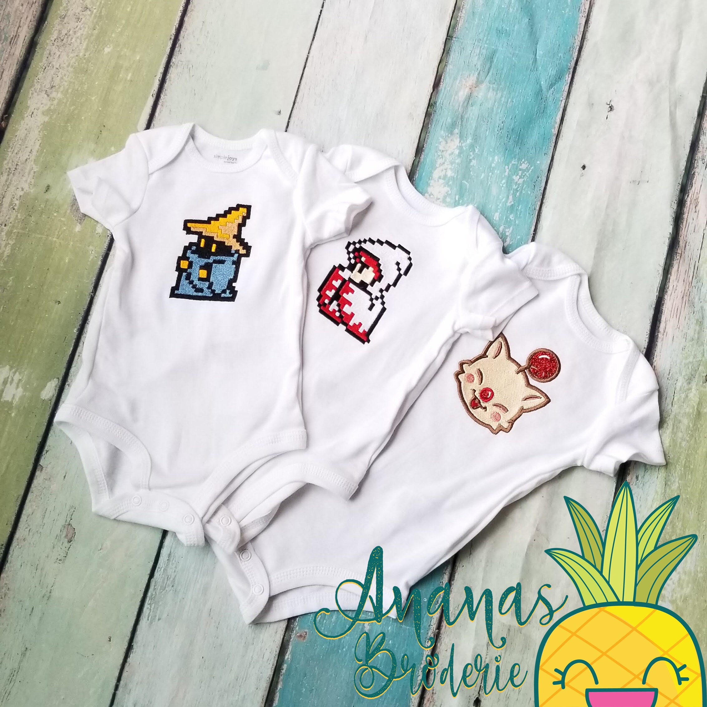 Final Fantasy Moogle Embroidery Bodysuit. Baby Girl/boy - Etsy