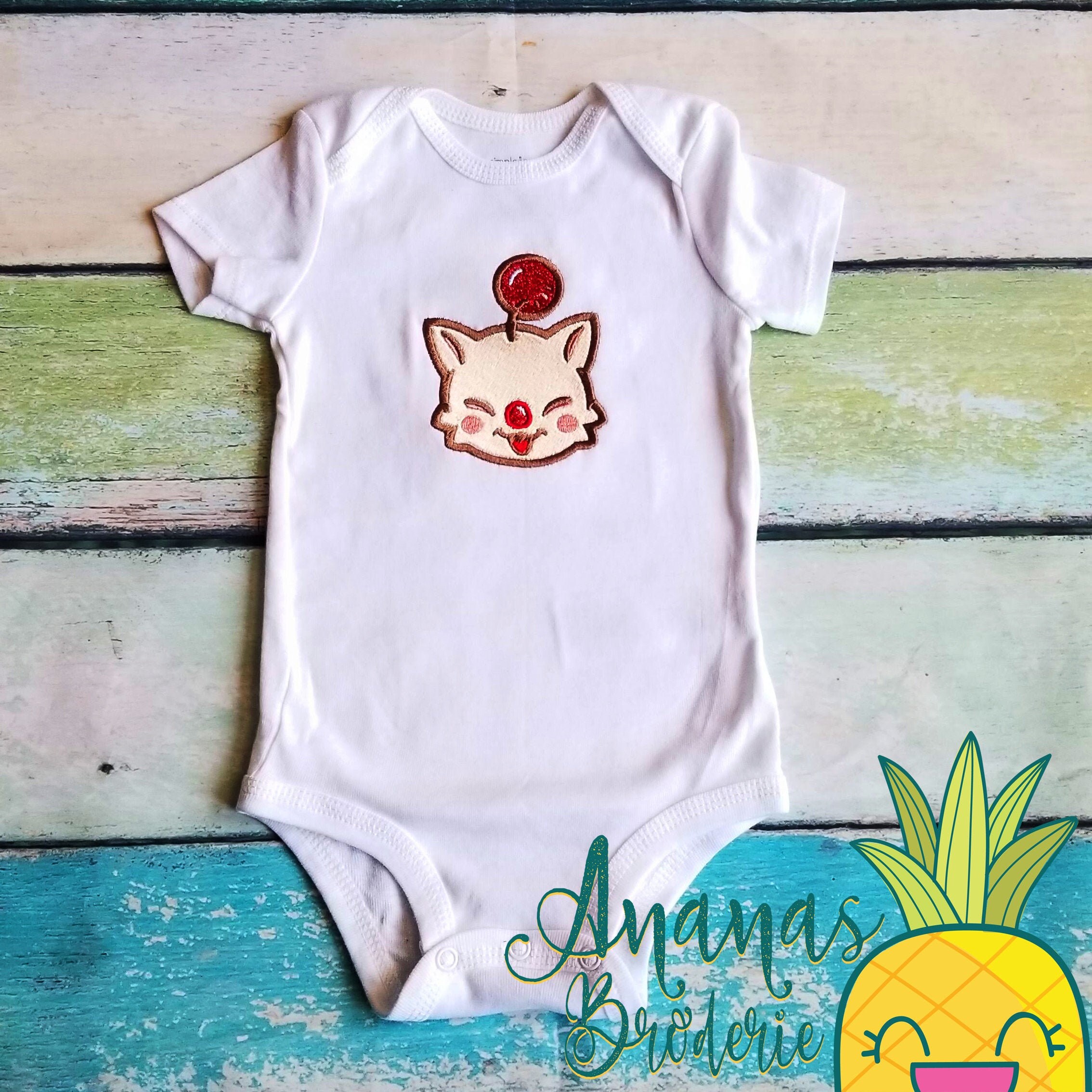 Final Fantasy Moogle Embroidery Bodysuit. Baby Girl/boy - Etsy
