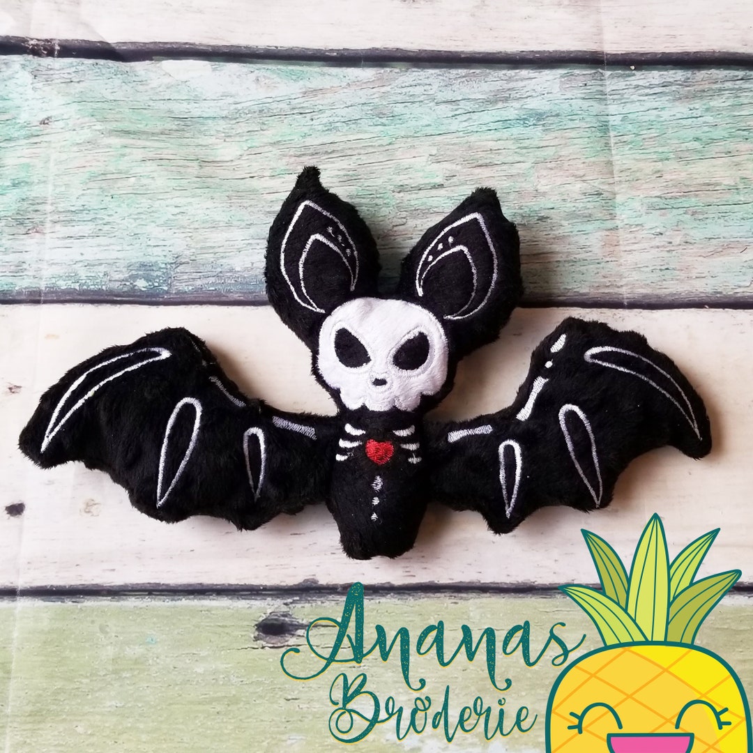 Skeleton Bat Plush Toy. Creepy Baby Toys, Halloween, Spooky Plushie ...
