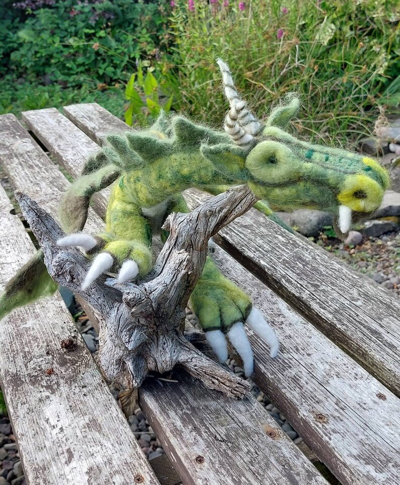 Erathius the Keeper of the Earth - Felted Dragon - Etsy