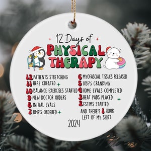 Christmas Physical Therapy Gifts, PT Ornament, Physical Therapist Gift ...