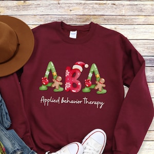 Christmas Aba Shirts, Aba Therapy Sweatshirt, Rbt Shirts, BCBA Shirt ...