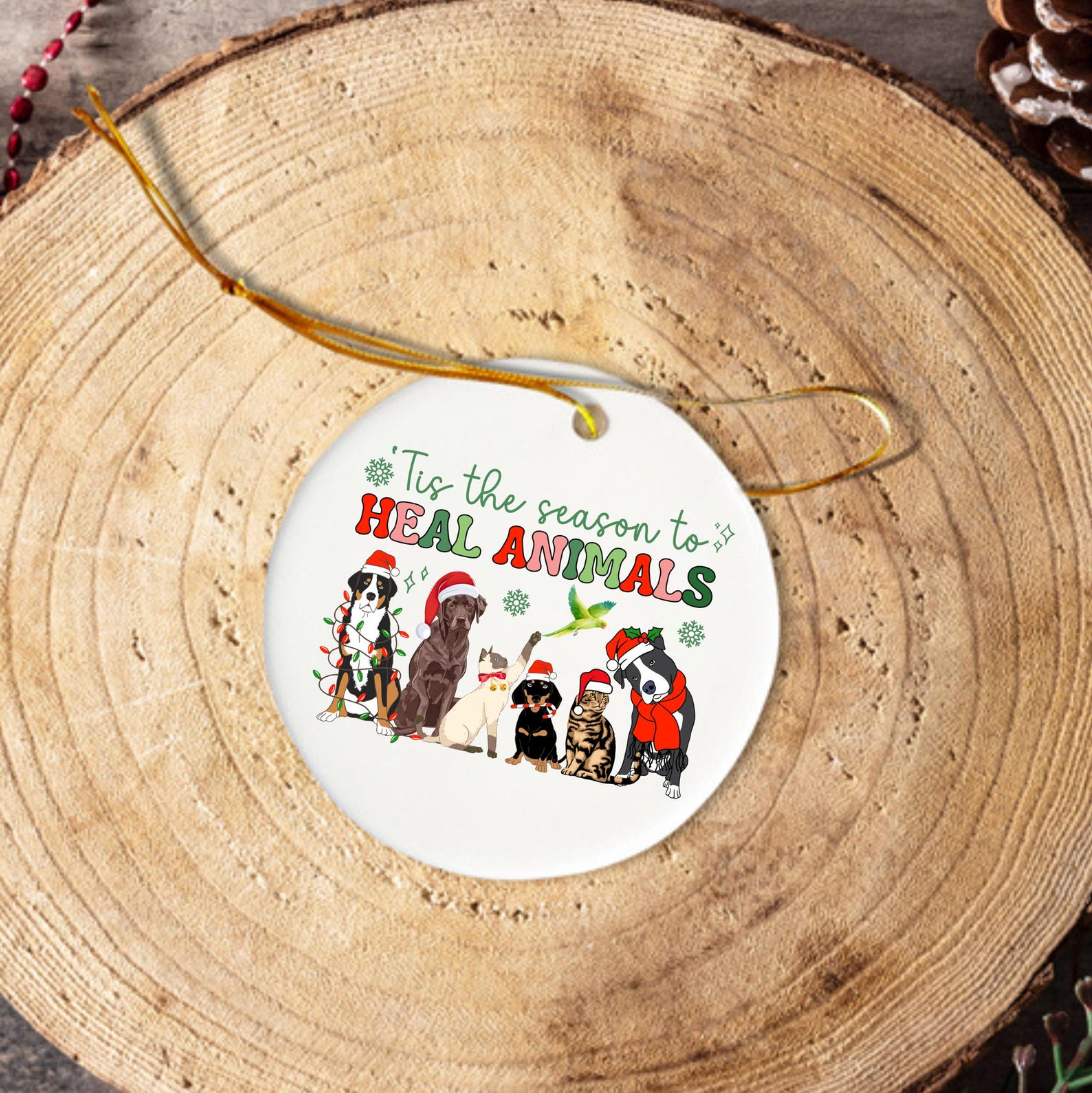 Christmas Vet Tech Ornament, Christmas Veterinarian Ornament, Holiday ...