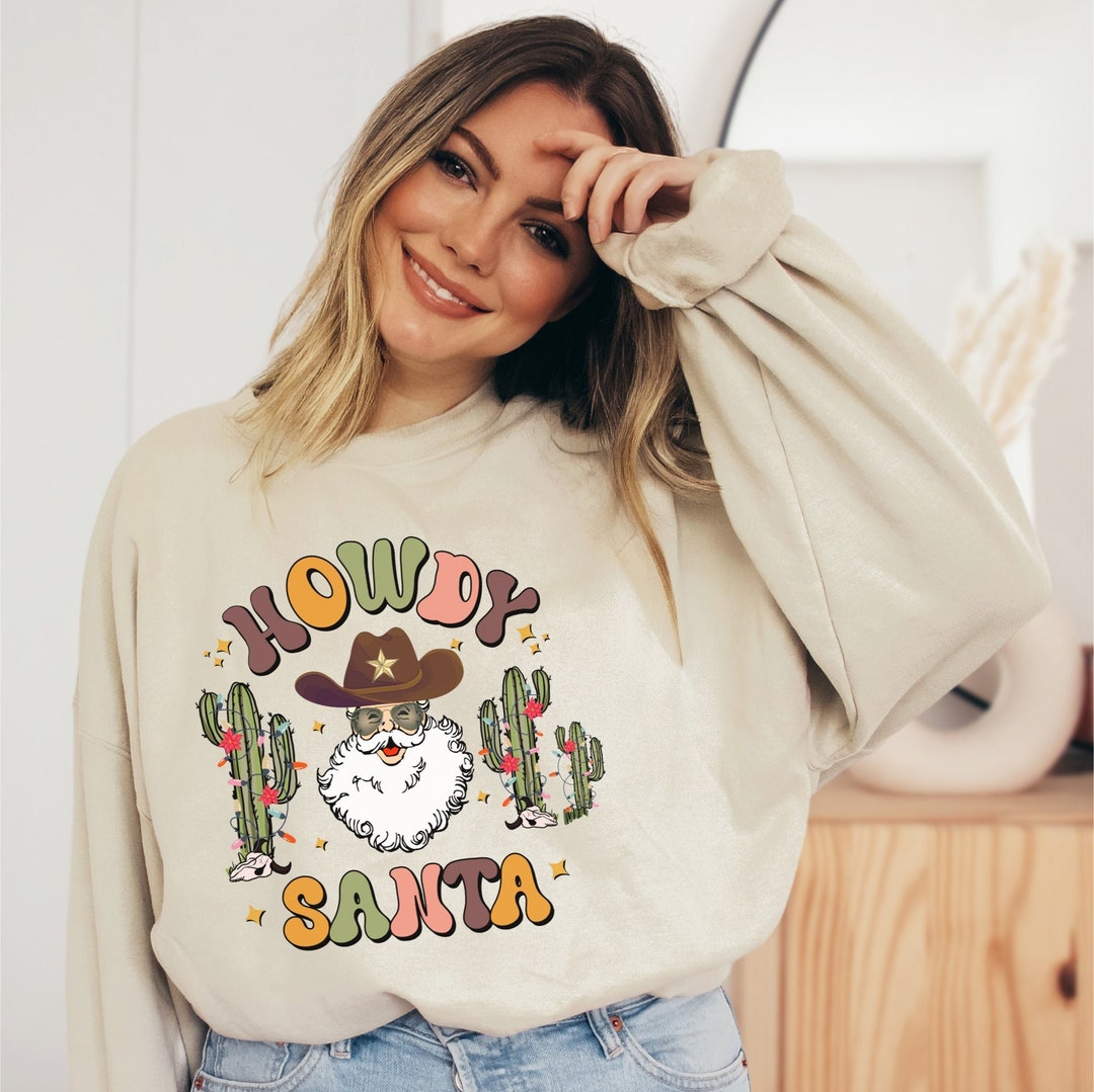 Western Graphic Tee, Howdy Santa, Howdy Christmas, Christmas Western ...