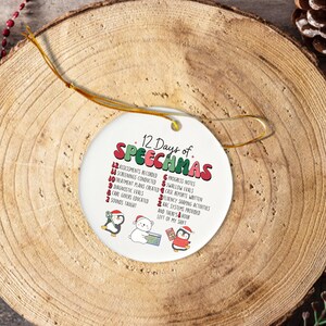 Speech Therapy Ornament, SLP Ornament, Speech Language Pathologist, 12 ...