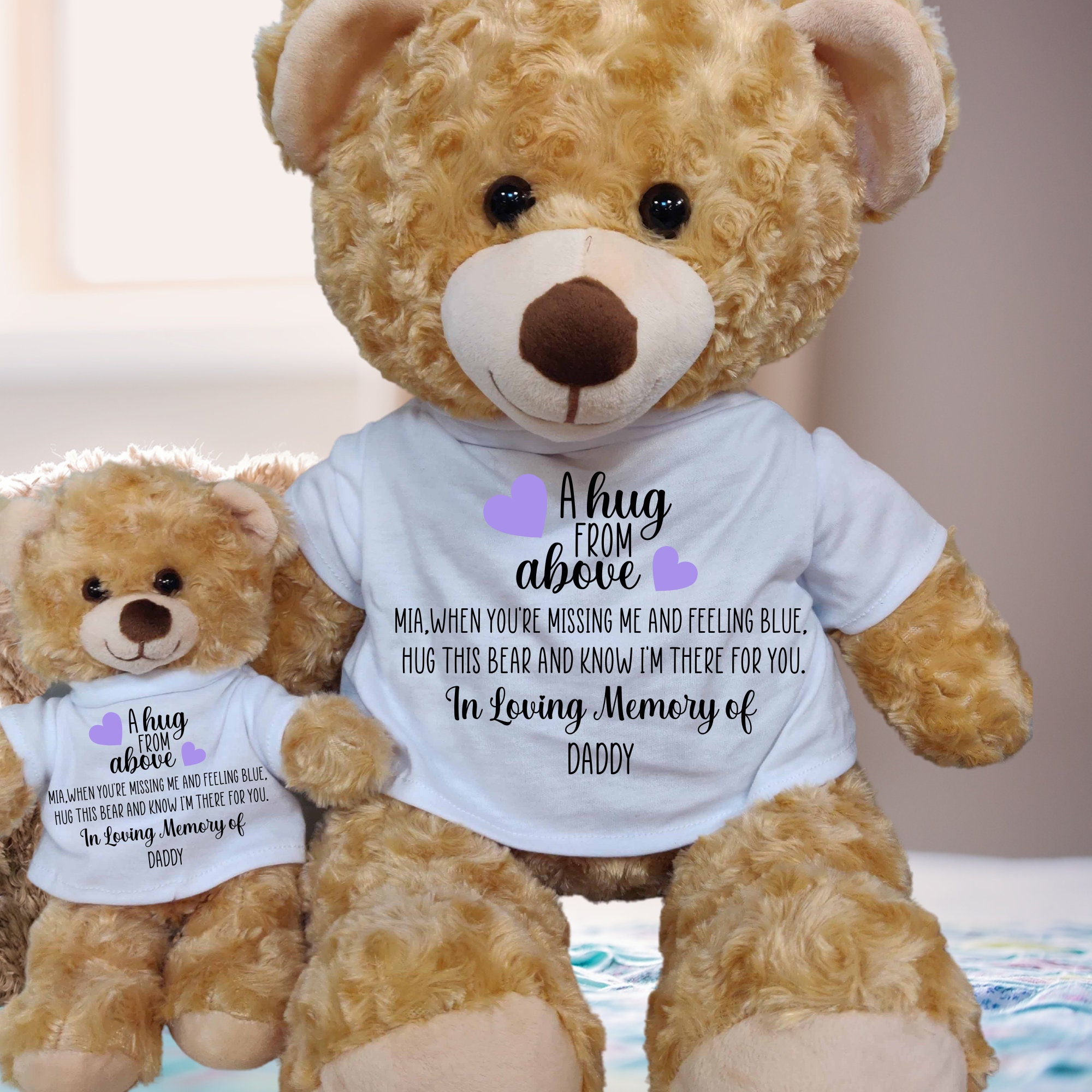 Memory Bear, Sympathy Bear, Memorial Bear, Loss of Father, Kids ...