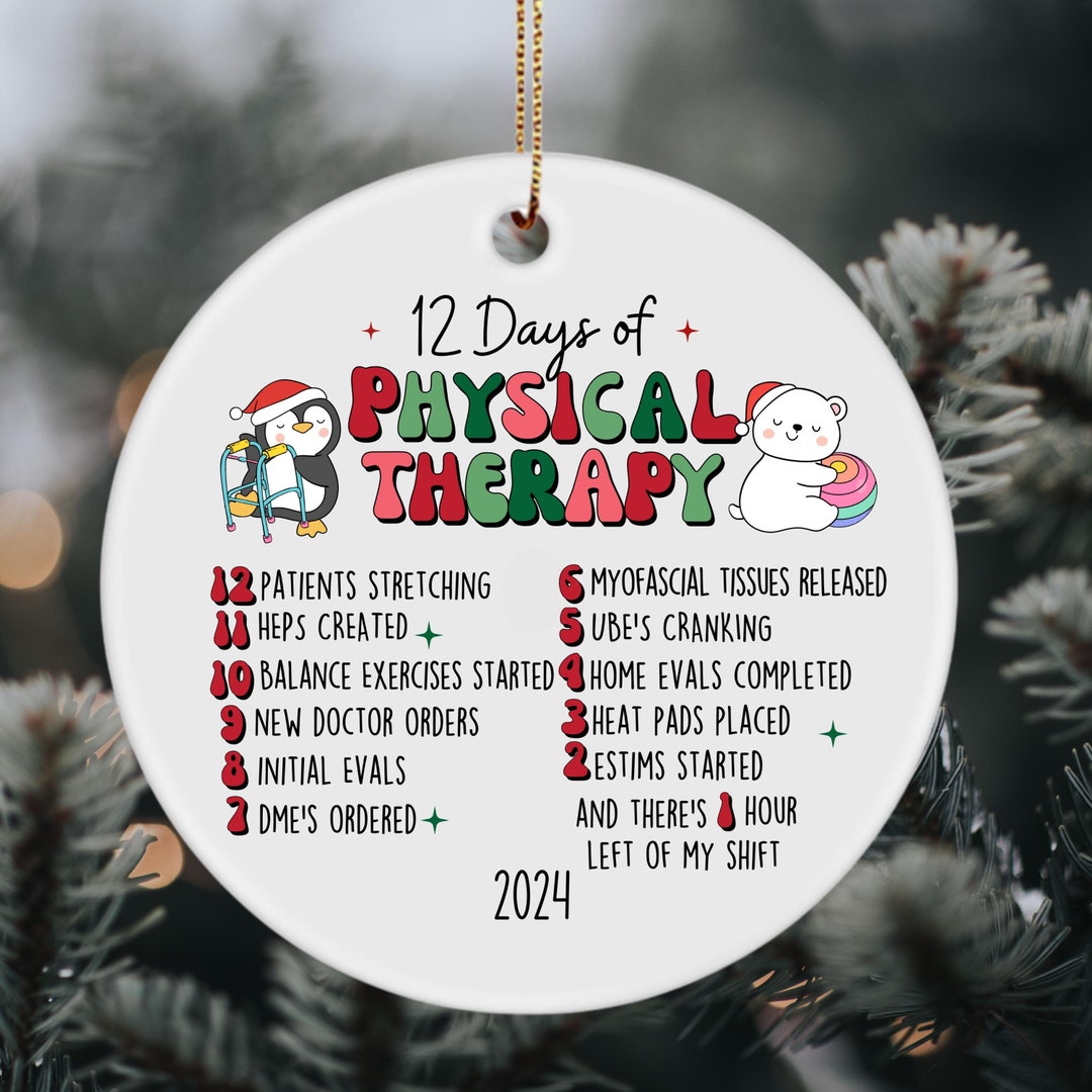 Christmas Physical Therapy Gifts, PT Ornament, Physical Therapist Gift ...