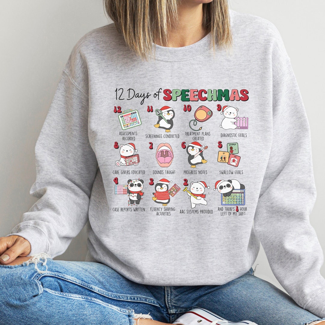 Christmas Speech Therapy, Speech Language Pathologist, Slp Sweatshirt ...