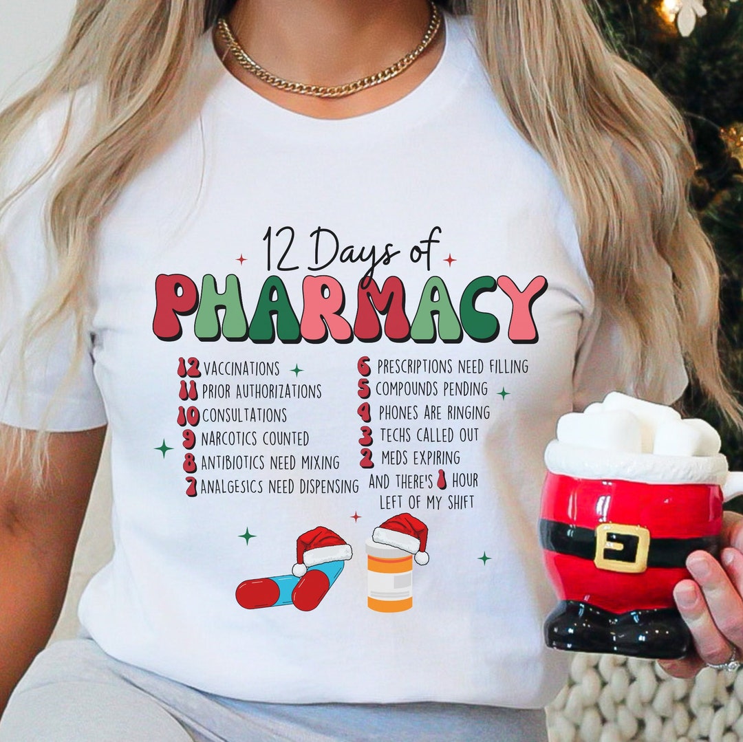 Pharmacy Gift, Christmas Pharmacy Shirt, Pharmacy Tech, Pharmacy ...