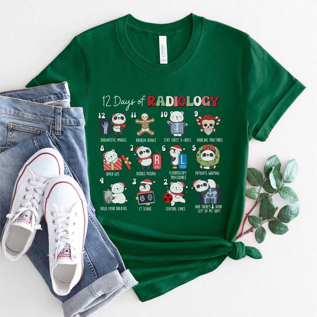 Christmas Radiology Gifts, Rad Tech Shirt, 12 Days of Radiology ...