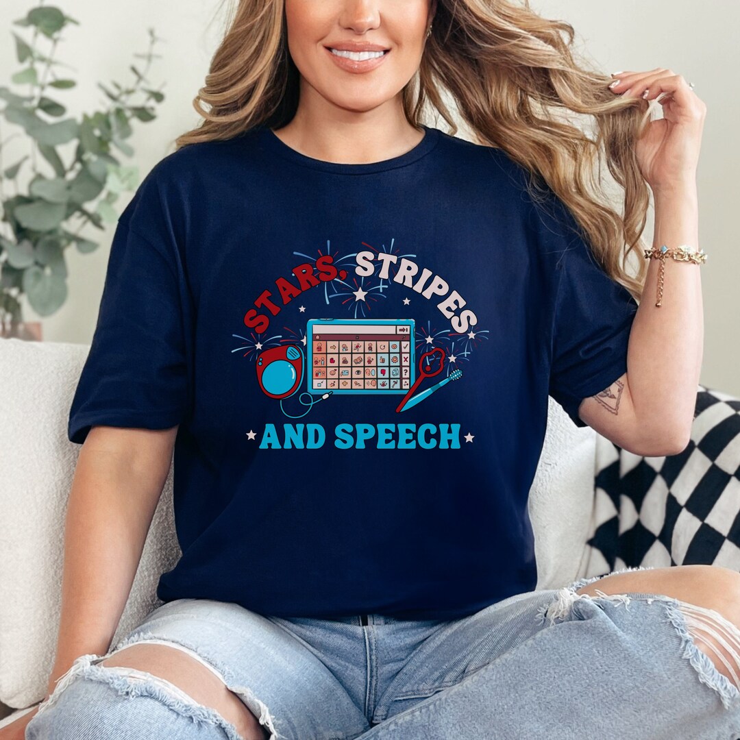 4th of July Speech Shirt, Fourth of July SLP Shirt, Aac Shirt, Speech ...