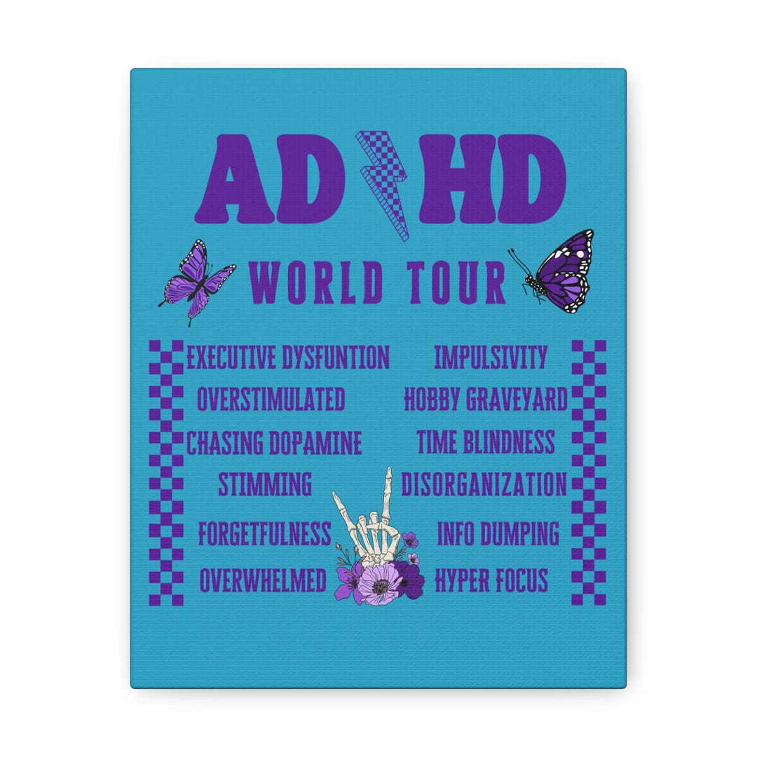 ADHD Wall Art, Neurodivergent Wall Art, Neurospicy, ADHD Gifts ...