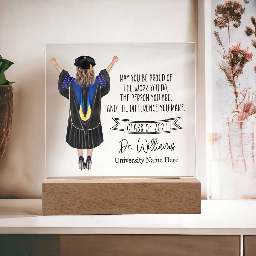 Phd Graduation Gift, It's Doctor Actually Acrylic Sign, Phd Graduation ...