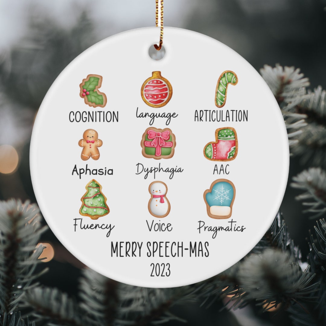 Christmas Speech Therapy, Speech Language Pathologist, Slp Ornament ...