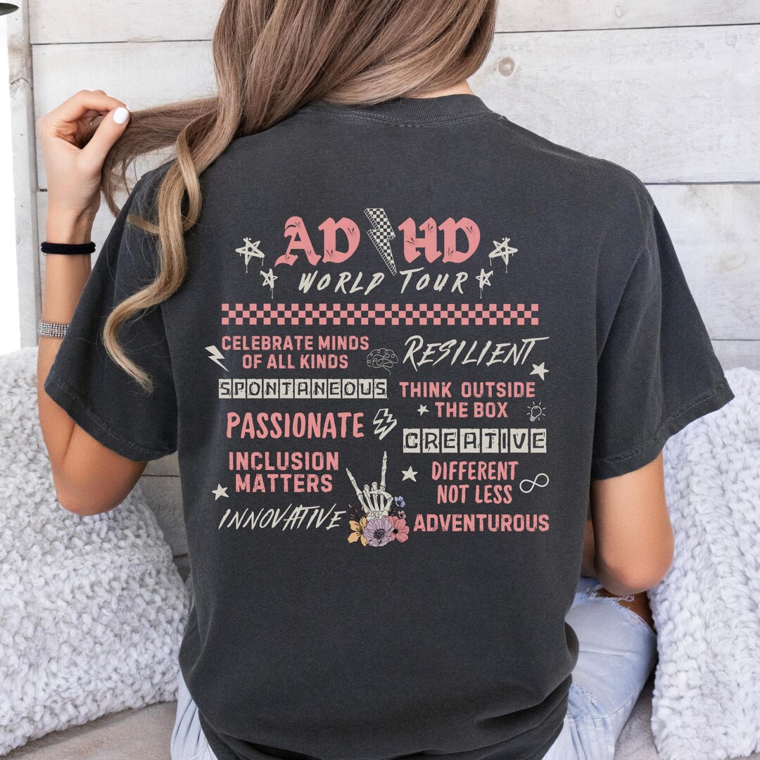 ADHD Shirt, ADHD Band Tee, Adhd Gifts, Neurodiversity Shirt, Neurospicy ...