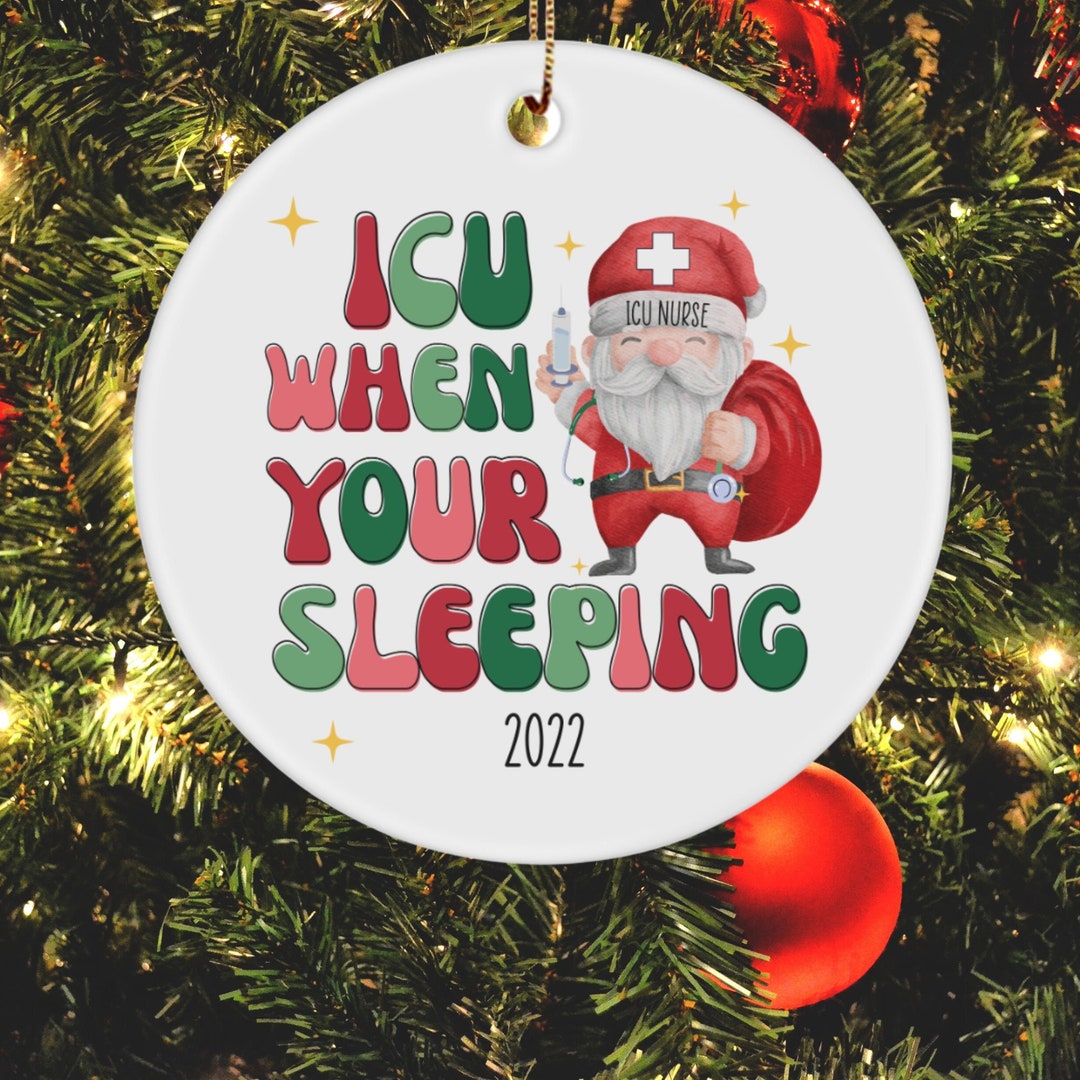 Icu Nurse, Christmas Icu Nurse, Christmas Ornament, Nurse Ornament ...