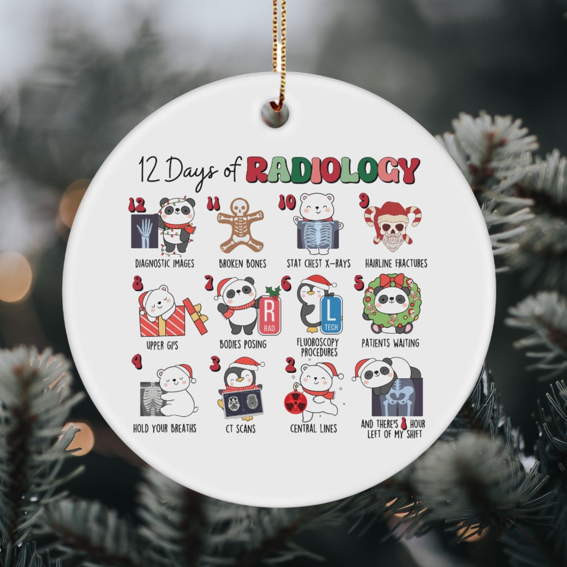 Christmas Xray Tech Gifts, Radiology Ornament, Radiology Gift ...