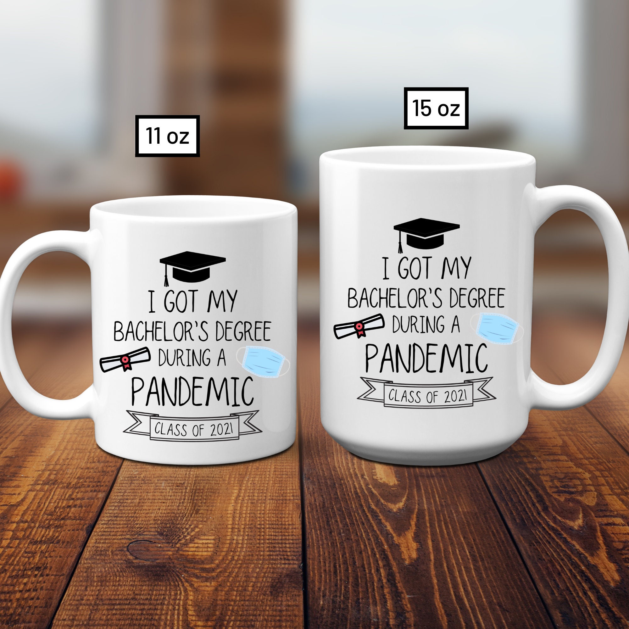 Bachelors Degree Graduation Gifts Pandemic Graduation Mug | Etsy