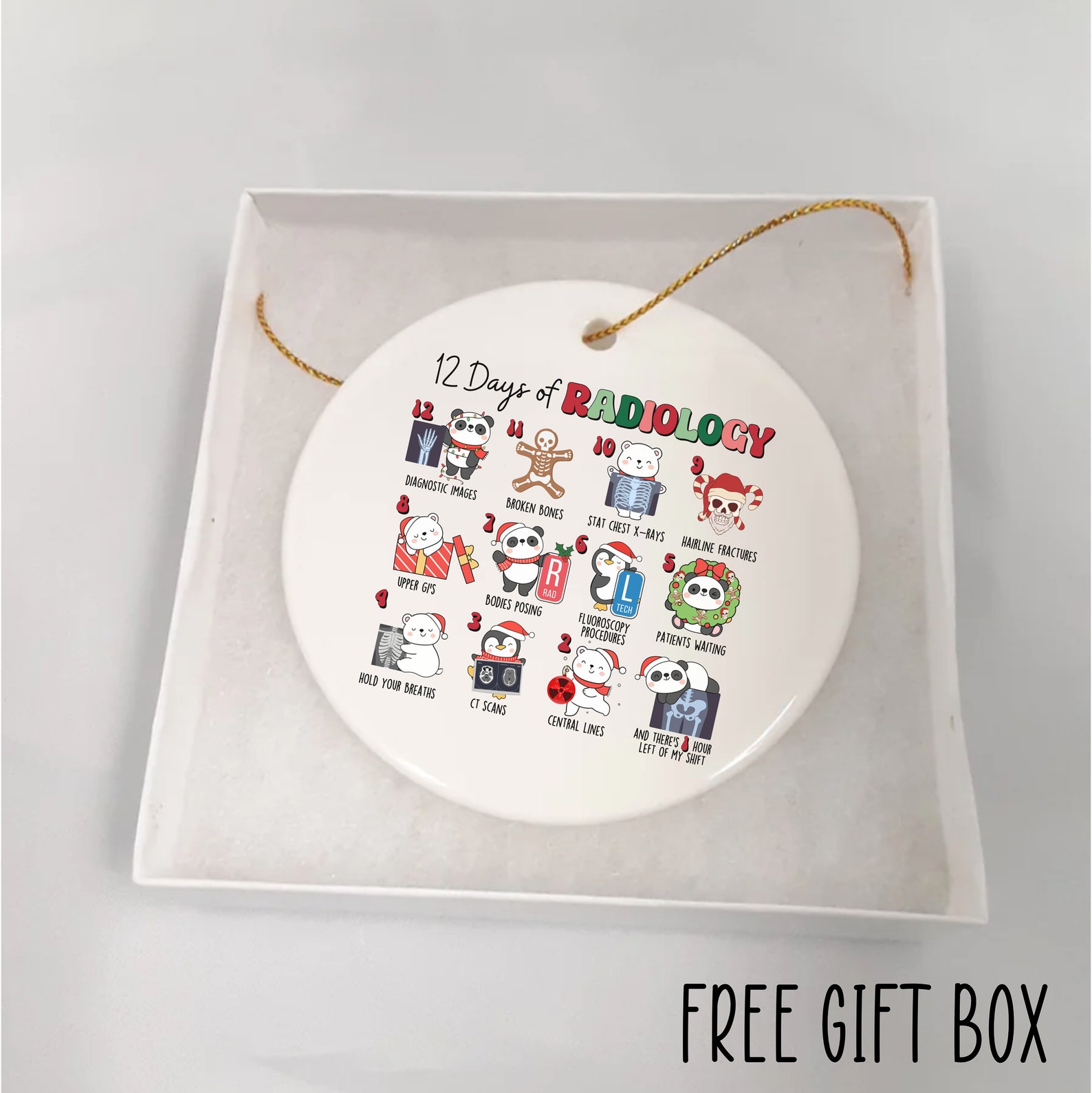 Christmas Xray Tech Gifts, Radiology Ornament, Radiology Gift ...