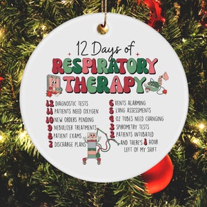 Christmas Respiratory Therapy Gifts, RRT Ornament, Respiratory ...