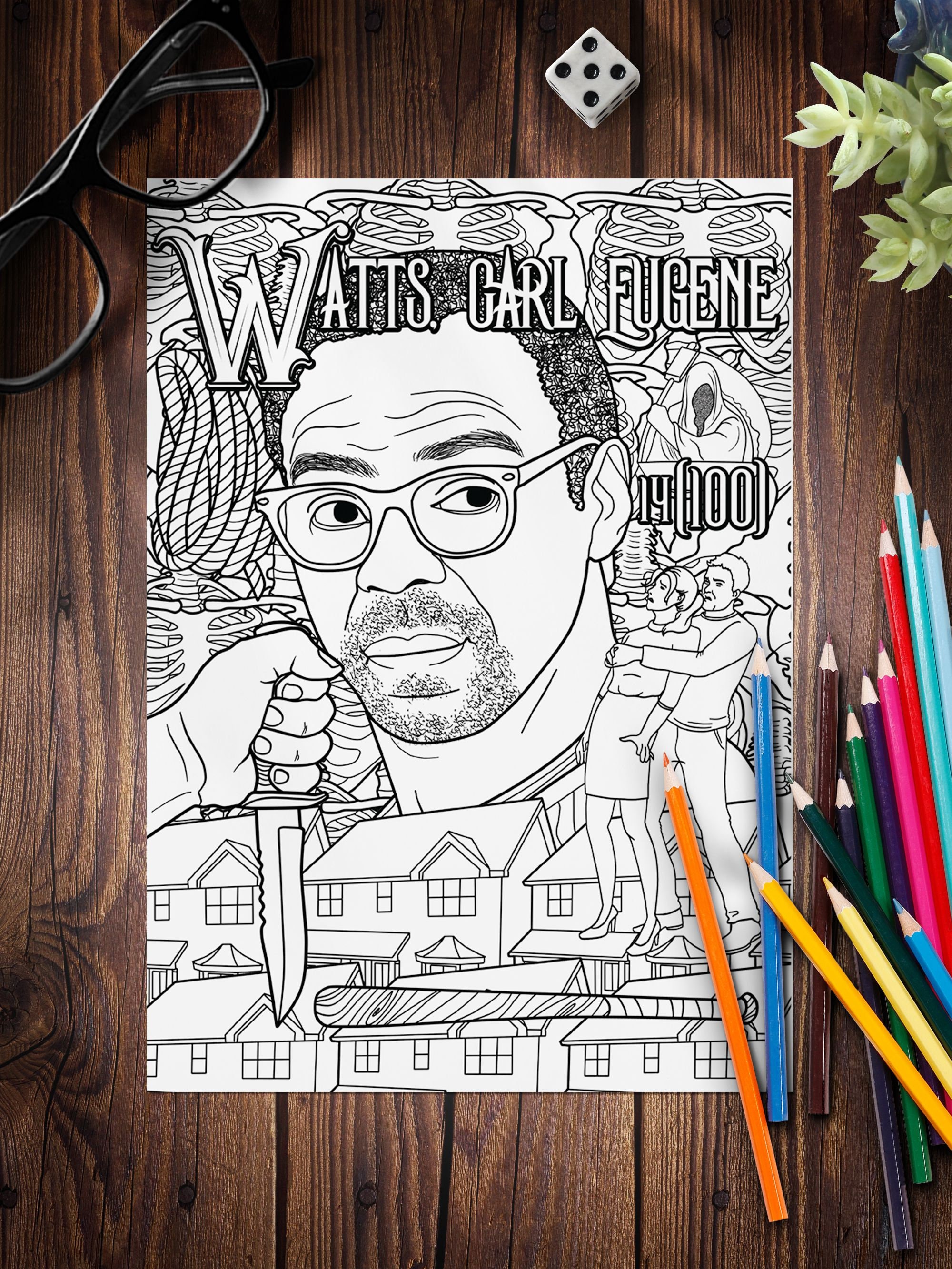 Downloadable BLOODY ALPHABET II: Scariest Serial Killers Coloring Book ...