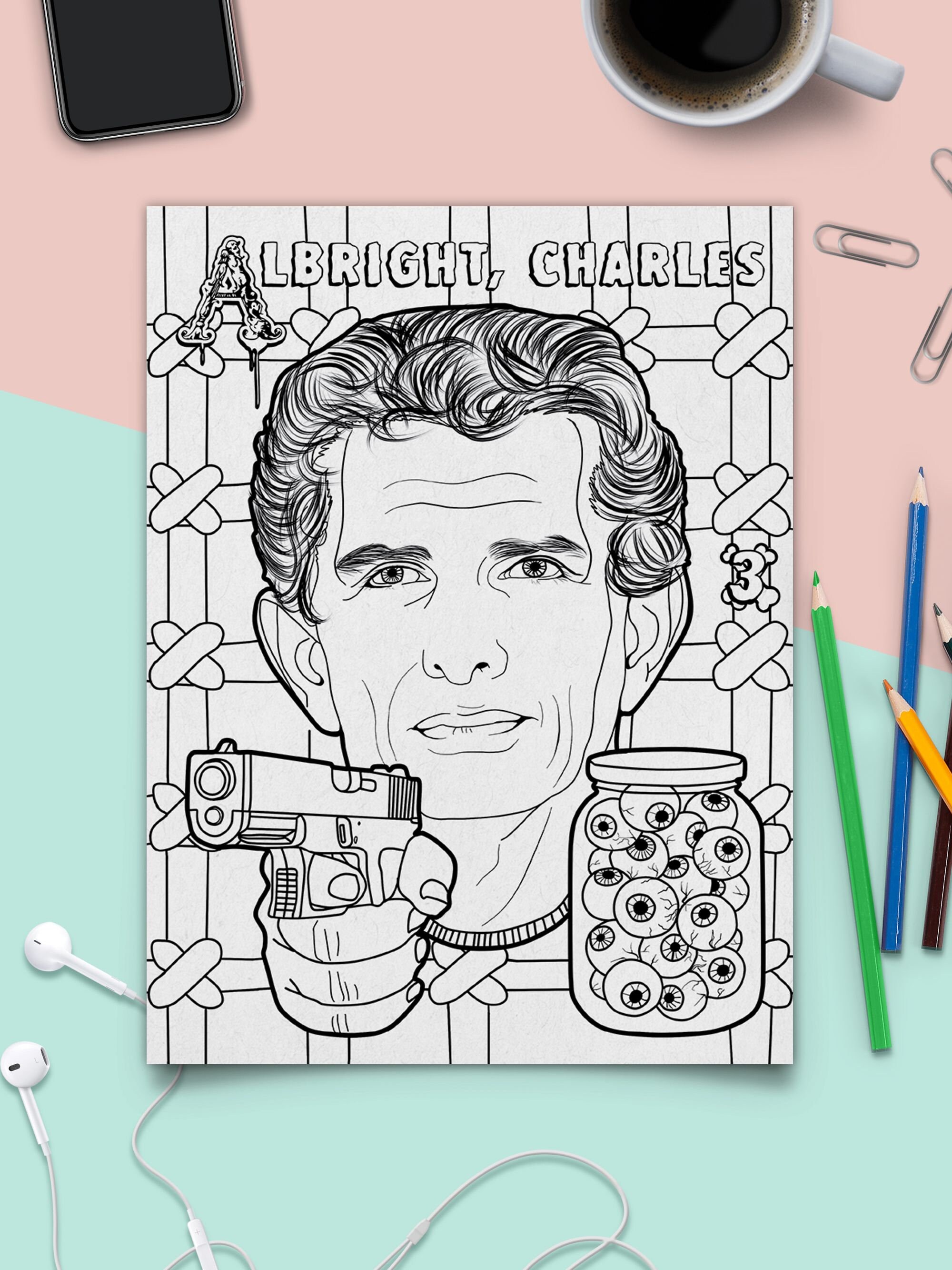 Páginas descargables de BLOODY ALPHABET: The Scariest Serial - Etsy México