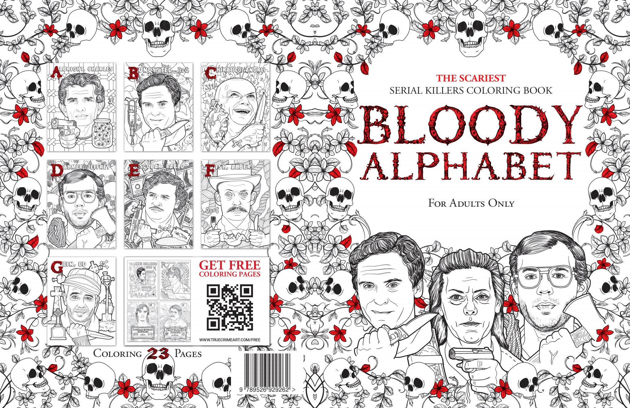 Downloadable BLOODY ALPHABET: the Scariest Serial Killers Coloring ...