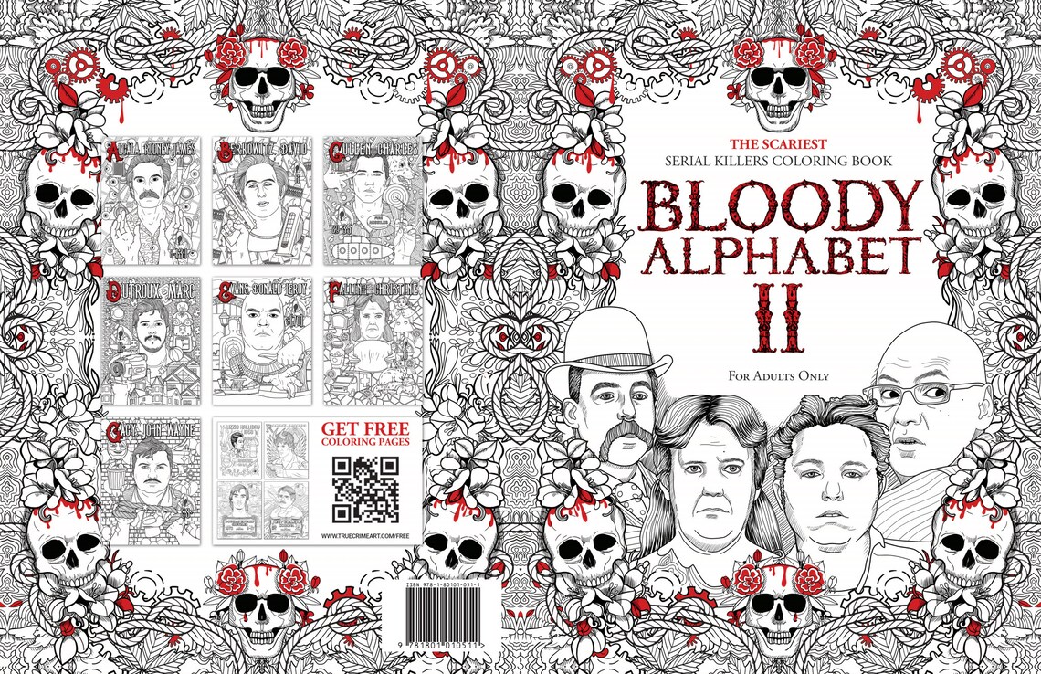 Downloadable BLOODY ALPHABET: the Scariest Serial Killers Coloring Book ...