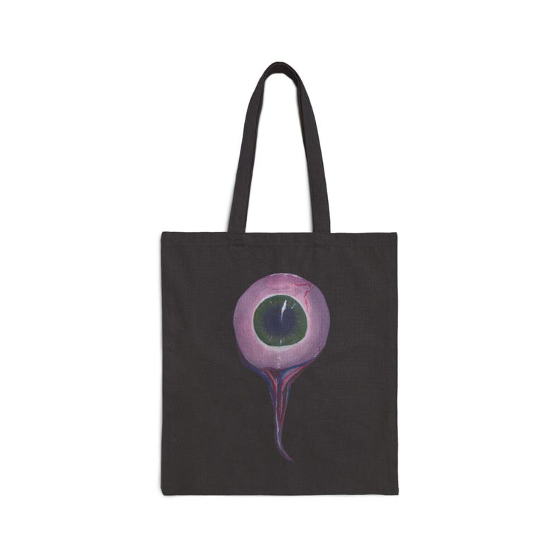 Eyeball Drip Canvas Tote Shopping Bag Knapsack Creepy Surreal ...