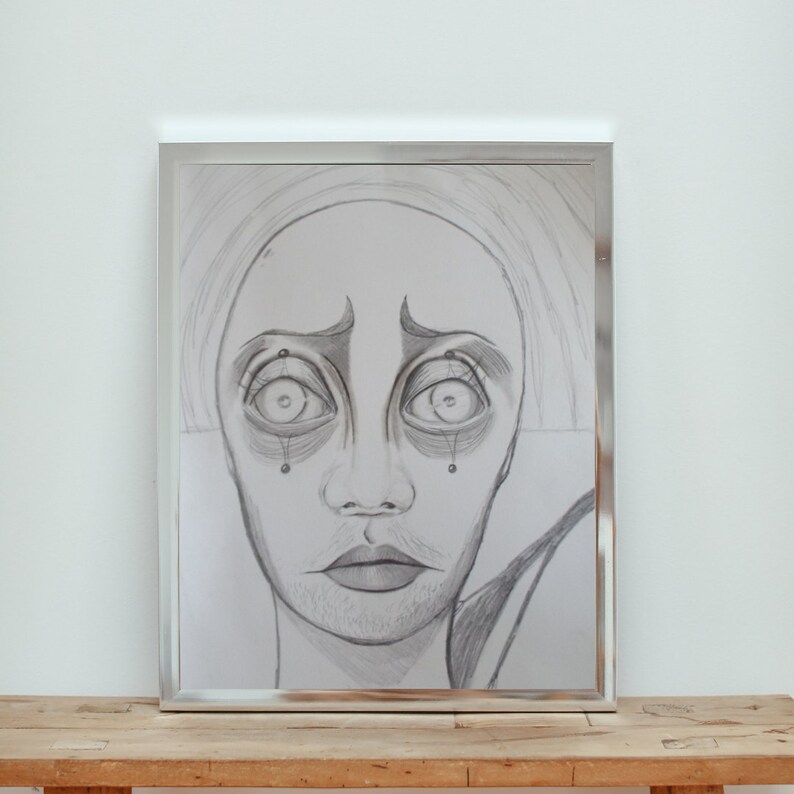 Dysphoria Original Pencil Drawing - Etsy