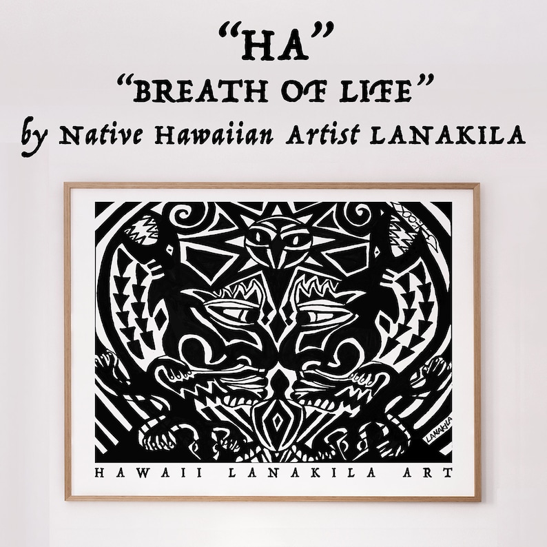 HA "breath of Life" Poster by Hawaiian Artist Lanakila 808HLA - Etsy