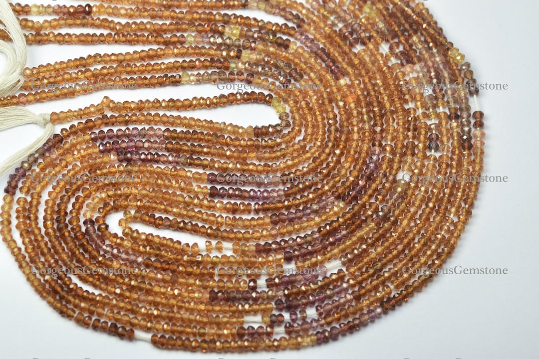13 Inches Strand Gorgeous Quality Natural Tundra Garnet Faceted ...