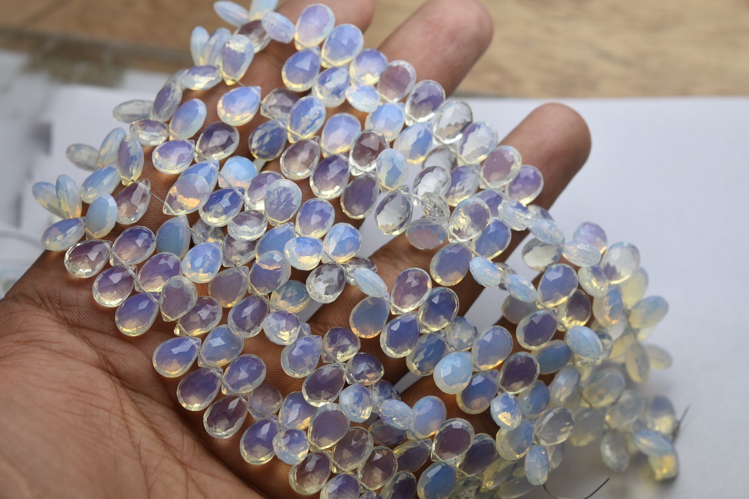 8 Inches Strand Gorgeous Quality Opal Hydro Quartz - Etsy