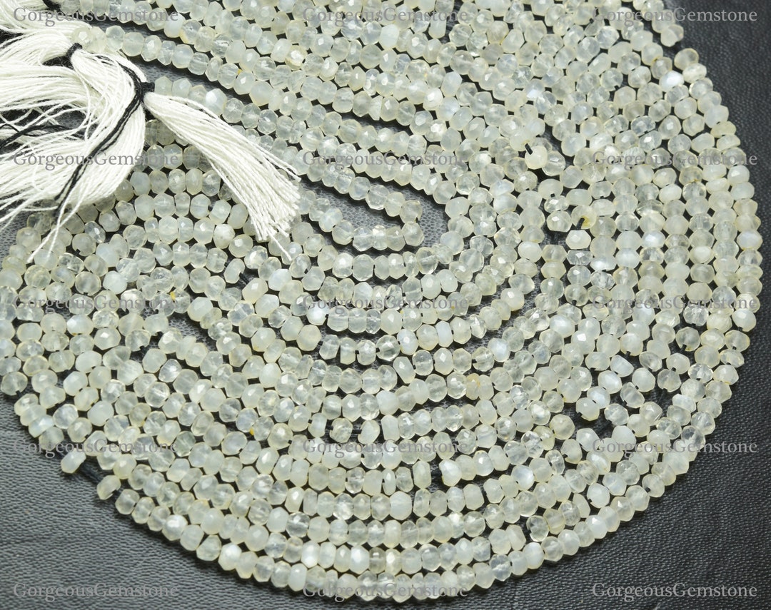 13 Inches Strand Gorgeous Quality Natural Siloni Moonstone Faceted ...