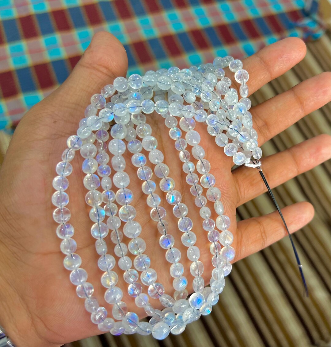 Buy Rainbow Moonstone Coin Beads: 5-7mm Gemstone Jewelry Making Online ...