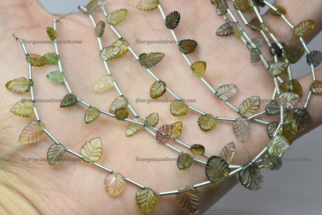 8 Inch Strands (20 Pieces) Gorgeous Quality Natural Green Tourmaline ...