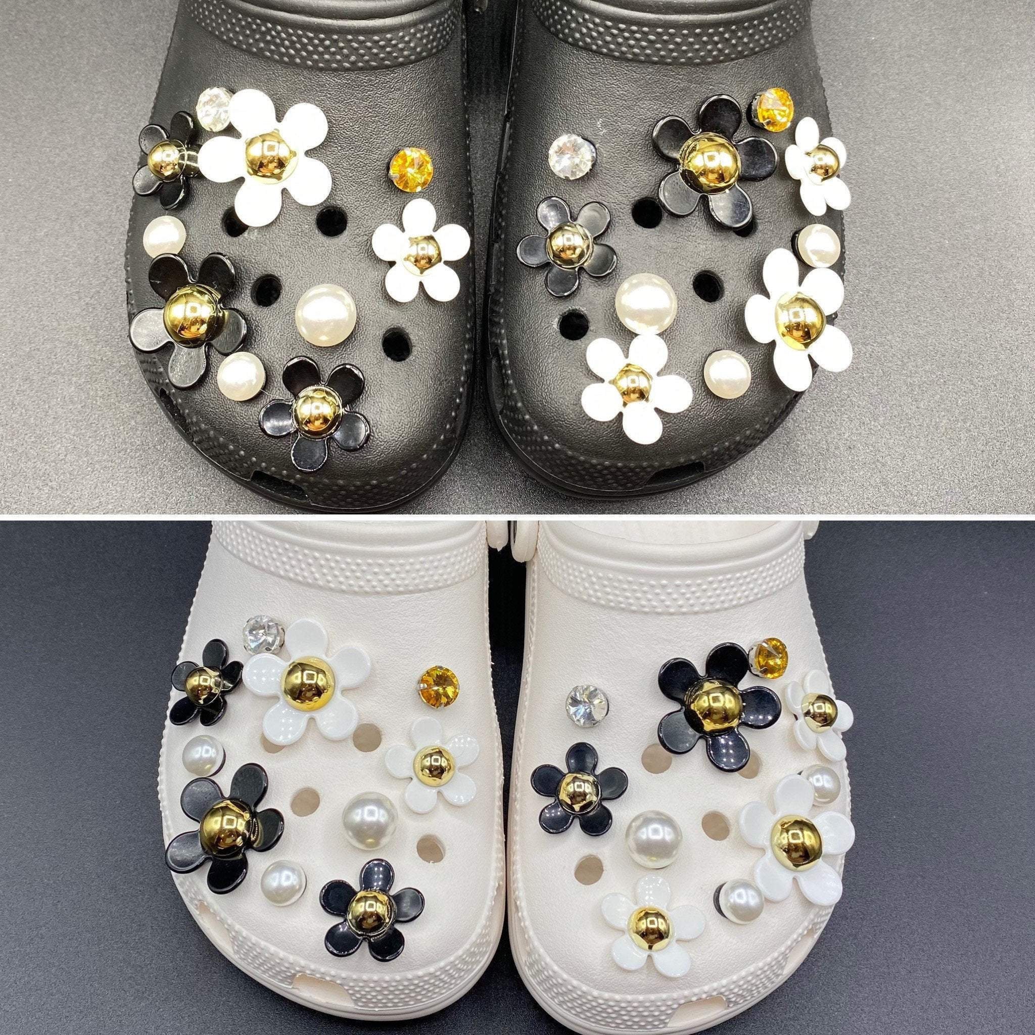 Crocs Charms Flower and Diamond and Pearl 20pcs Set. Charms | Etsy