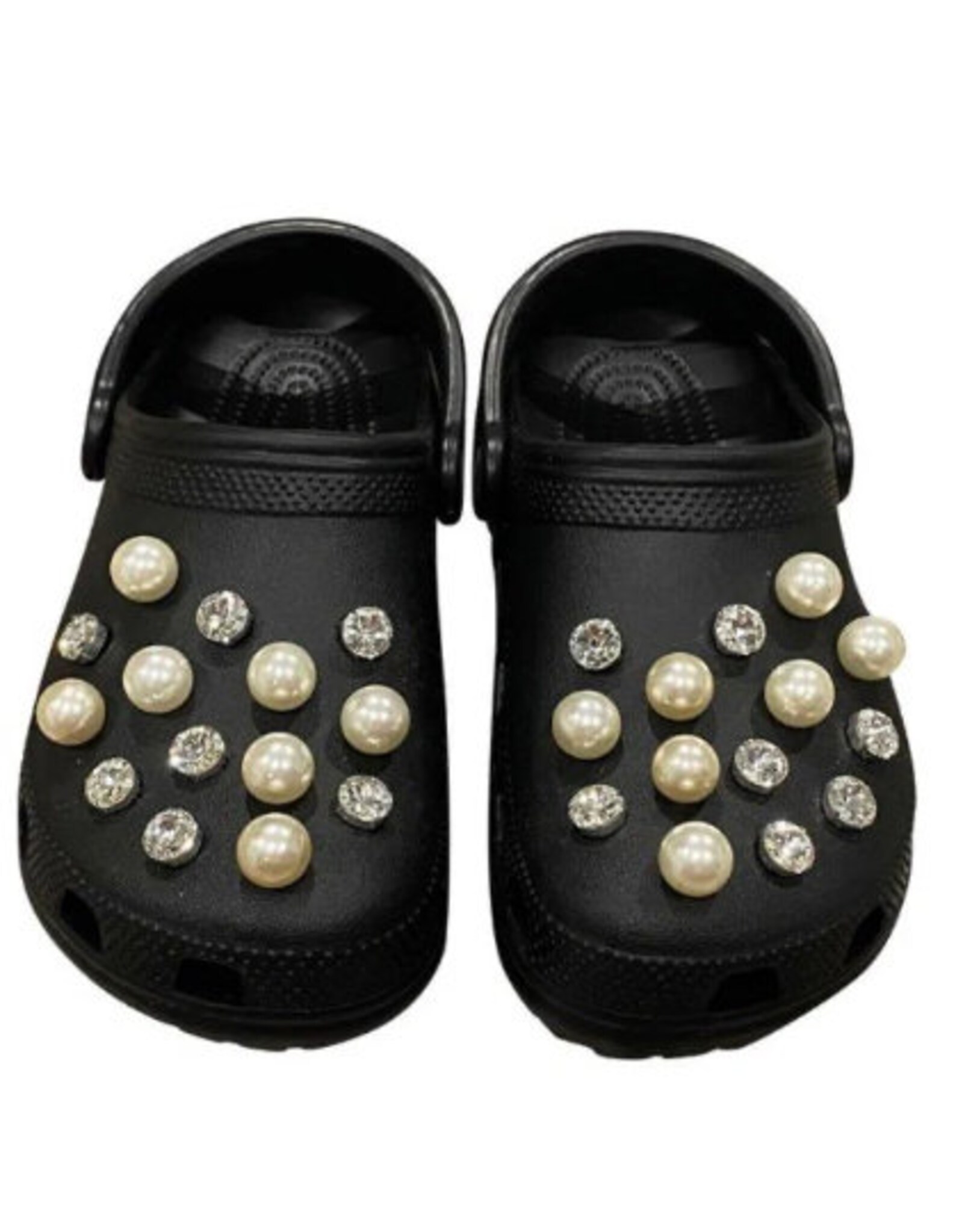 Crocs Charms Crystal Silver Diamonds and Pearls Set. Charms - Etsy