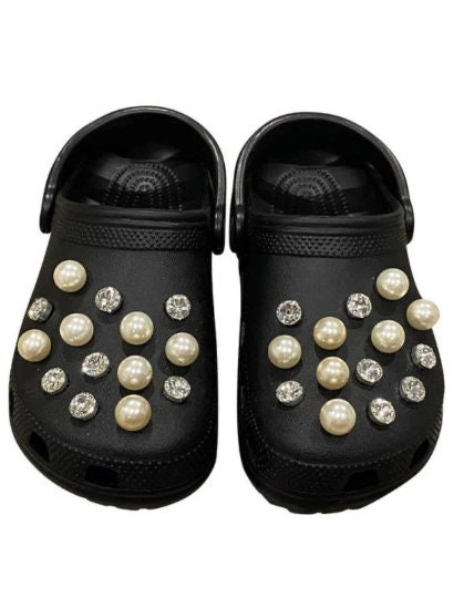 Crocs Charms Crystal Silver Diamonds and Pearls Set. Charms - Etsy