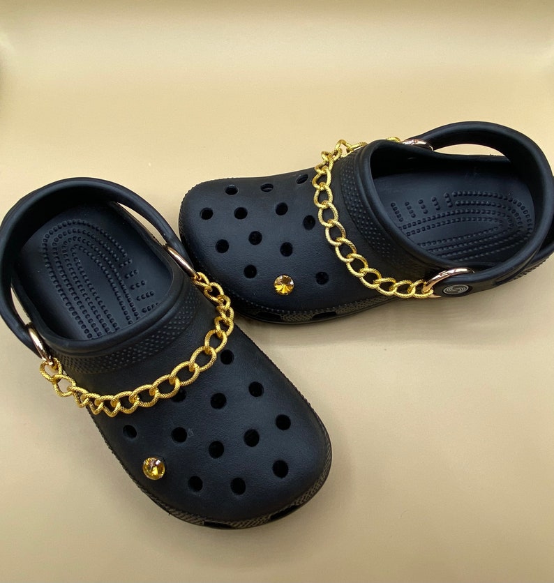 Crocs Chain Charm With Met Gold and Silver Metal Chain With - Etsy