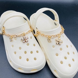 Crocs Chain Charm With Luxury Bling Gold Starfish Chains for Suitable ...