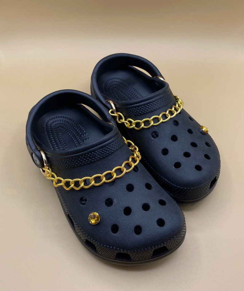 Crocs Chain Charm With Met Gold and Silver Metal Chain With - Etsy
