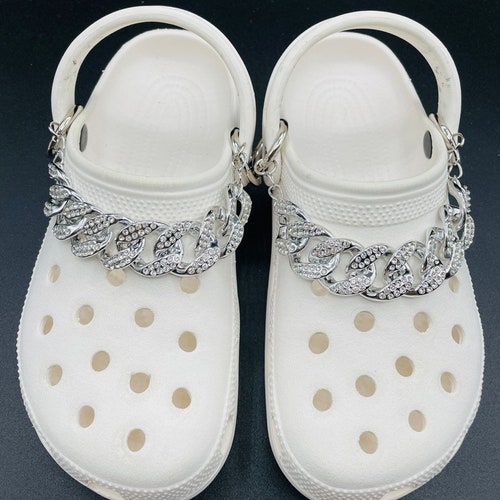 Crocs Bling Gold Rhinestone Chain Charms. Limited Style Chain - Etsy