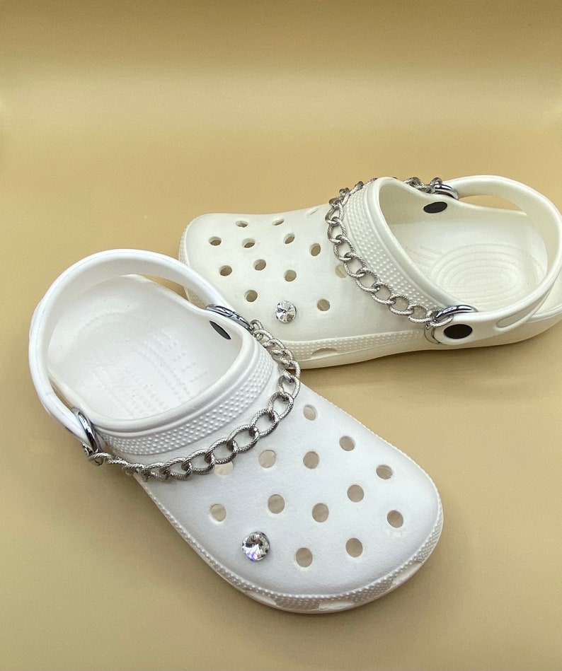 Crocs Chain Charm With Met Gold and Silver Metal Chain With - Etsy