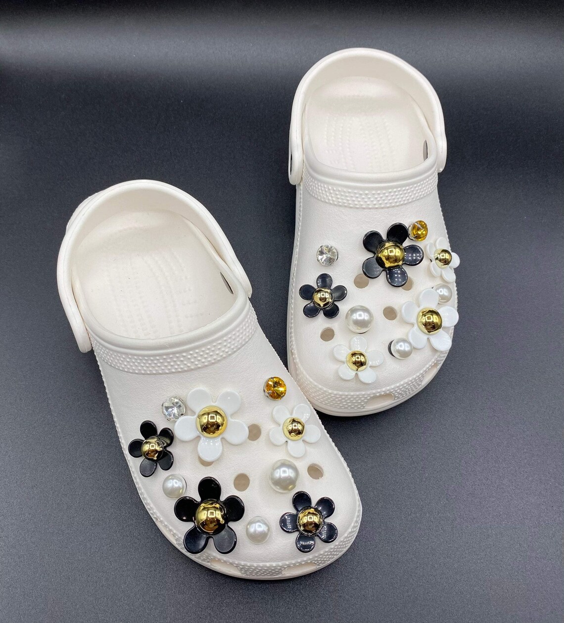 Crocs Charms Flower and Diamond and Pearl 20pcs Set. Charms | Etsy